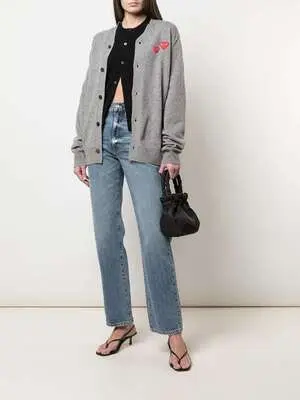 Play Comme Des Garcon Button Wool Cardigan
