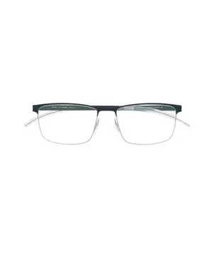 Mykita Matte-effect Rectangle-frame Glasses - Gray