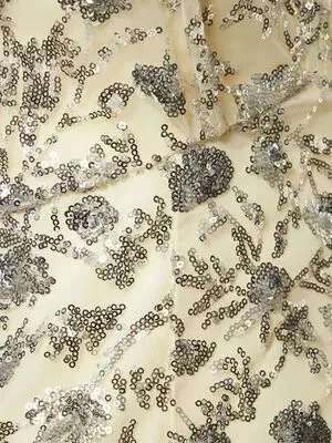 SELF-PORTRAIT Sequin-embellished V-neck Midi Dress