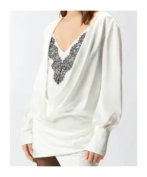 Pinko Lace-embellishment Mini Dress - White