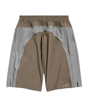 Balenciaga Techwear Tracksuit Shorts In Grey - Brown
