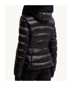 Moncler Down Ski Jacket With Shearling Trim
