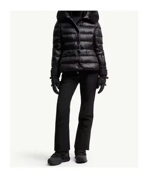 Moncler Down Ski Jacket With Shearling Trim