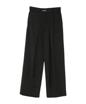 Loewe Elasticated Mid Waist Straight Leg Trousers - No
