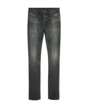 Celine Lou Jeans In Ice Rinse Denim - Black