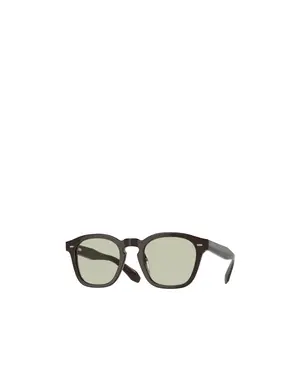 Oliver Spencer Geometric Frame Emblem Sunglasses