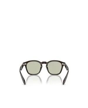 Oliver Spencer Geometric Frame Emblem Sunglasses