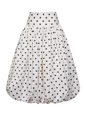SELF-PORTRAIT Polka Dot Bubble Hem Skirt