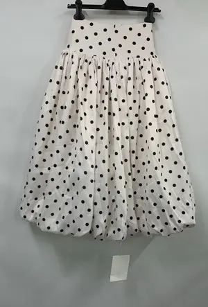 SELF-PORTRAIT Polka Dot Bubble Hem Skirt