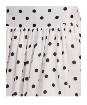 SELF-PORTRAIT Polka Dot Bubble Hem Skirt