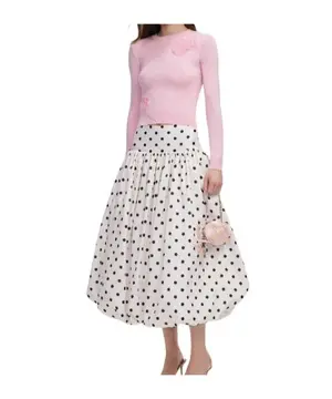 SELF-PORTRAIT Polka-dot Skirt