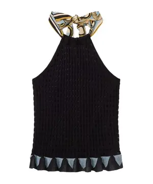 La DoubleJ Geometric Print Cape Top