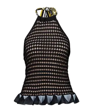 La DoubleJ Geometric Print Cape Top