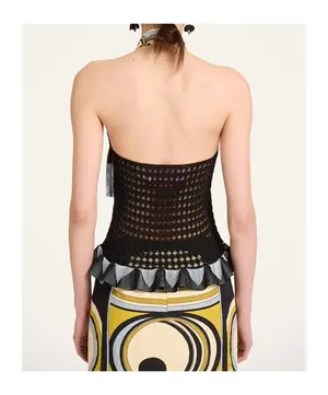 La DoubleJ Geometric Print Cape Top