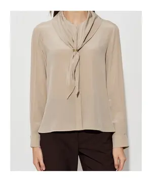 Max Mara Dry Bow-detail Silk Blouse