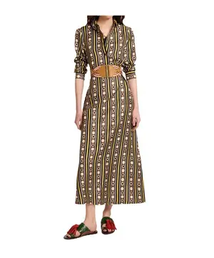 La DoubleJ Sanctuary Pattern Maxi Shirt Dress