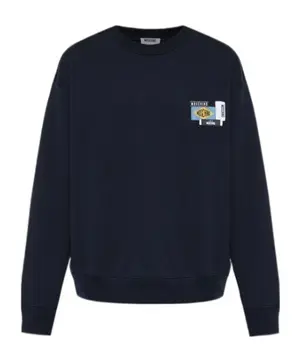 Moschino Crew Neck Long-sleeved Sweatshirt - Black