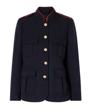 NILI LOTAN Long-sleeved Single-breasted Jacket - Navy