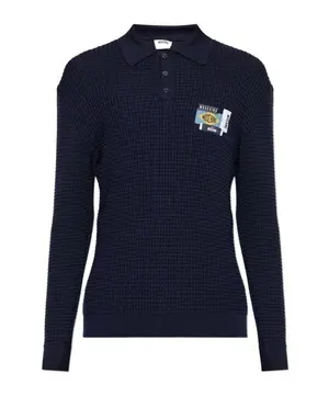 Moschino Collared Long-sleeved Knit Sweater
