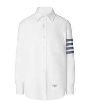 Thom Browne 4-bar Oxford Long-sleeved Shirt - No