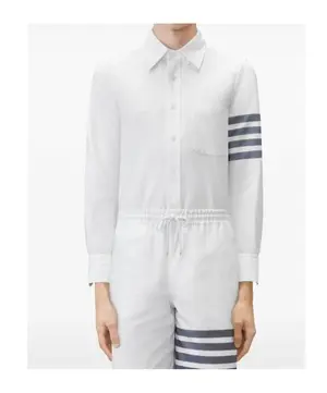 Thom Browne 4-bar Oxford Long-sleeved Shirt - No