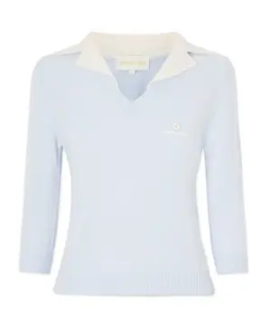 SHUSHU/TONG Ribbed Wool Knit Sweater - Blue