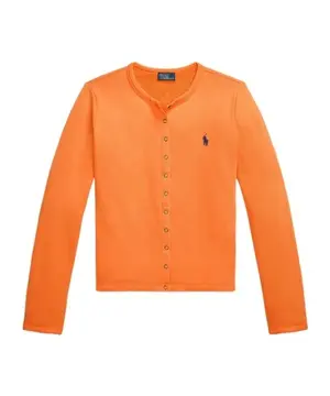 Polo Ralph Lauren Long Sleeve Snap Button Cardigan - Orange