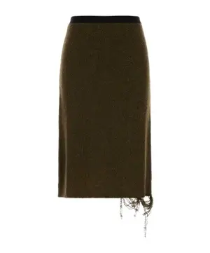 MAISON MARGIELA Mud Wool Blend Skirt