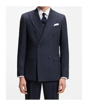 Hugo Boss Linen Blend Double-breasted Suits