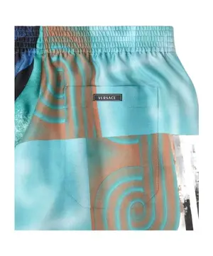 Versace Printed Silk Twill Shorts