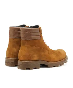DIESEL® Lace-up Ankle Boots With Padded Collar And Logo Detail