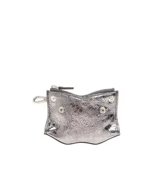 Alexander McQueen Logo Keychain Wallet - Gray