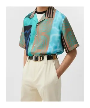 Versace Printed Silk Twill Shirt