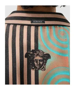Versace Printed Silk Twill Shirt