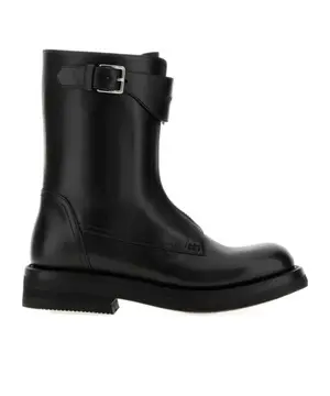 Alexander McQueen Zip Buckle Boots - Black