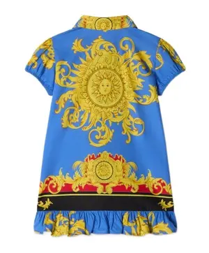 Versace Sun Baby' Printed Cotton-poplin Shirt Dress