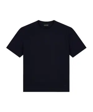 Emporio Armani T-shirt With Regular Fit In Cotton Jacquard Jersey - Blue