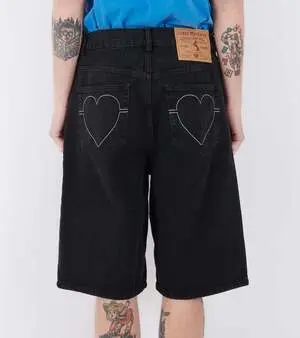 CARNE BOLLENTE Embroidered Denim Shorts