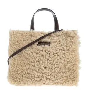 Marni Museo Double Handle Shoulder Bag - Beige