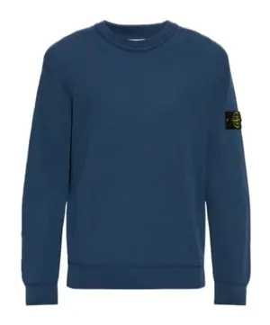 Stone Island Long-sleeved Crew Neck Pullover - Navy