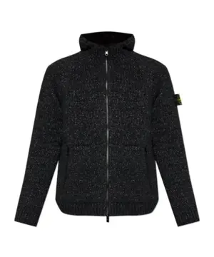 Stone Island Reversible Hooded Casual Jacket - Black