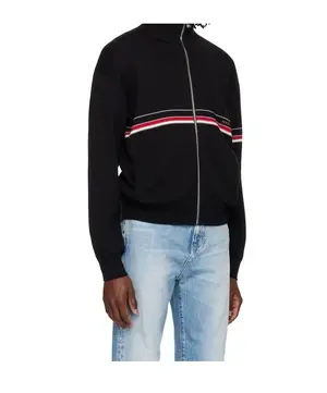 Versace Cotton-knit Zip Cardigan With Embroidered Logo