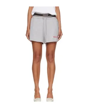 Versace Logo Embroidered Track Shorts