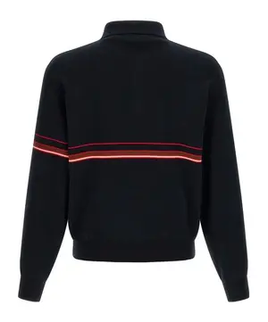 Versace Inlaid Striped Polo Shirt