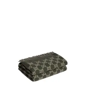 Gucci Reversible Gg Wool Cashmere Blanket