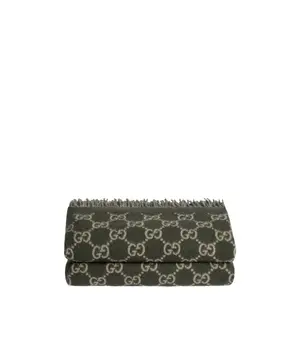 Gucci Reversible Gg Wool Cashmere Blanket