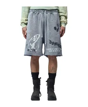 PALY HOLLYWOOD Drawstring Athletic Shorts - Grey