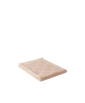 Gucci Gg Wool And Silk Blanket - Ivory