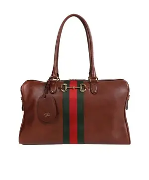 Gucci Boston Bag With Horsebit Detail - Brown