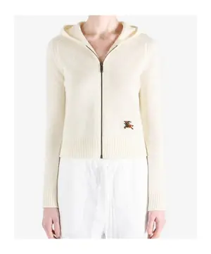 Burberry Zip-up Hooded Cardigan